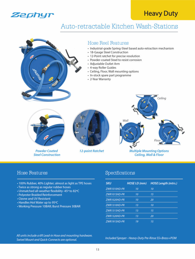 » Heavy-Duty Auto-Retractable Kitchen Wash Station